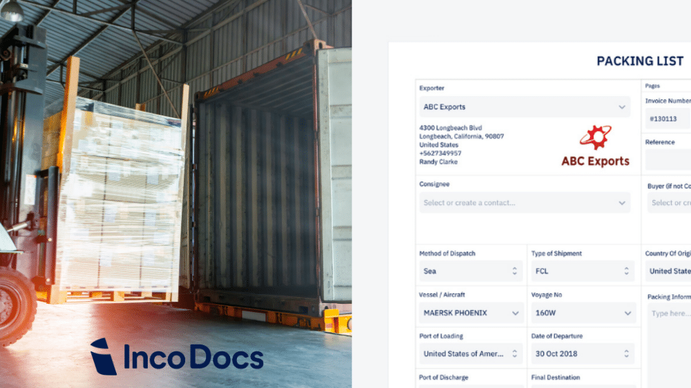 How To Create And Download A Packing List For Export Shipments IncoDocs