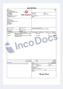 Create and Download a Quotation Document for Export Shipments | IncoDocs