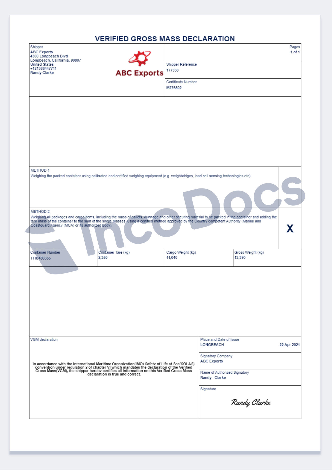 The SOLAS VGM regulations explained | IncoDocs